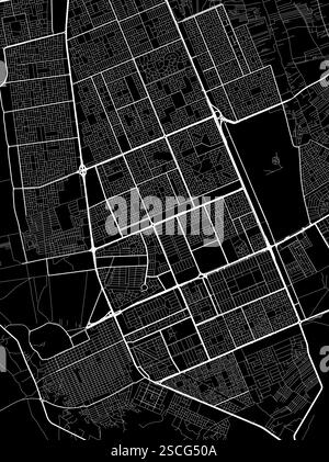 Map of Najaf, Iraq. Detailed city vector map, metropolitan area ...