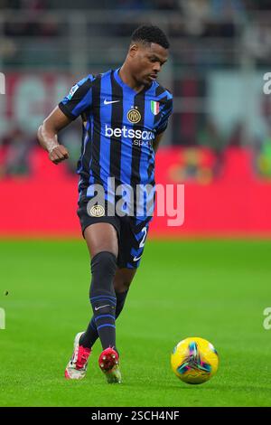 Inter MilanÕs Denzel Dumfries during the Serie A soccer match between ...
