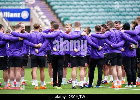 England's Fin Baxter during Captain's Run at the Allianz Stadium ...