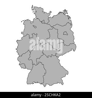 Germany map icon, geography blank concept, isolated graphic background ...