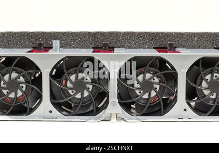 Six fan cage assembly backplane board computer hard drive components ...