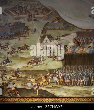 Spain. Room of the battles. Monastery of El Escorial. Battle of ...