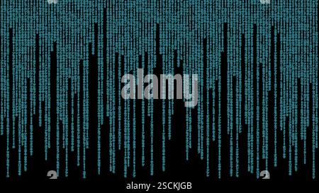 Matrix code, digital rain background, The falling green characters in ...