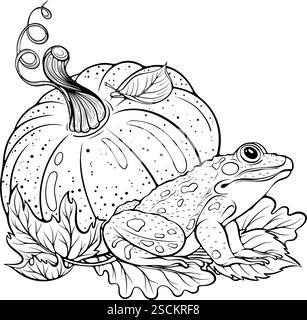 Frog side view line art Stock Vector Image & Art - Alamy