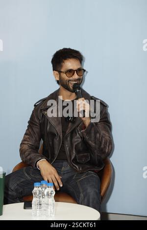 NEW DELHI, INDIA - JANUARY 28: Bollywood actor Shahid Kapoor and his ...