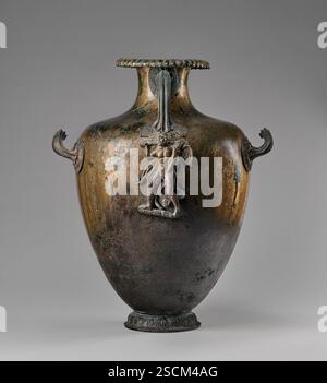 The bronze handle of a hydria, an ancient Greek water jar, dating back ...
