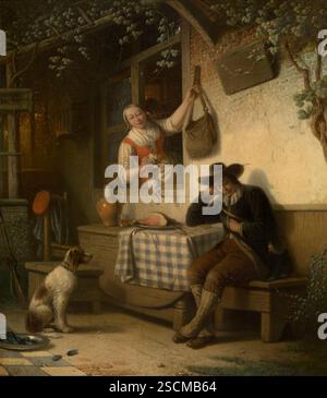 Resting Hunter by Ferdinand de Braekeleer the Elder Stock Photo - Alamy