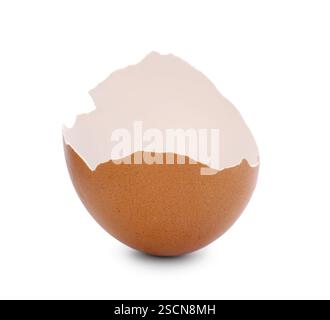 One piece of broken eggshell isolated on white Stock Photo - Alamy