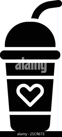 Frappe icon logo sign vector outline in black and white color Stock ...