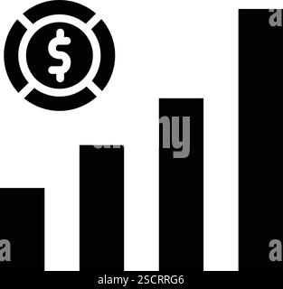 Increase icon vector, filled flat sign, solid pictogram isolated on ...