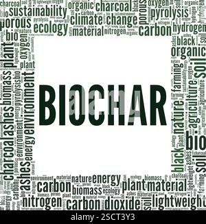 Biochar word cloud conceptual design isolated on white background Stock ...