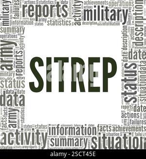 Sitrep - Military Situation Report word cloud conceptual design ...