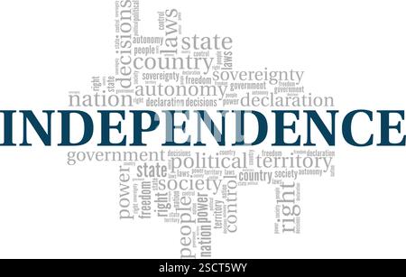 Independence word cloud conceptual design isolated on white background ...