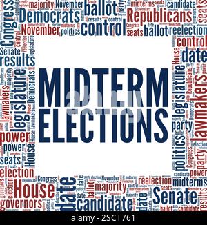 Midterms - Midterm Elections word cloud conceptual design isolated on ...