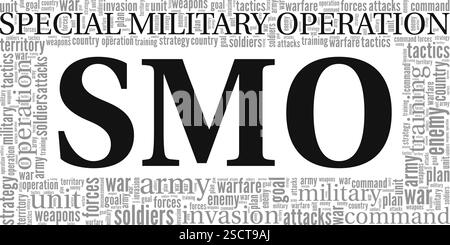 SMO - Special Military Operation word cloud conceptual design isolated ...