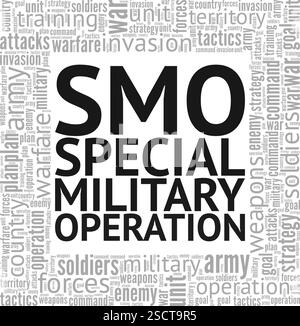 SMO - Special Military Operation word cloud conceptual design isolated ...
