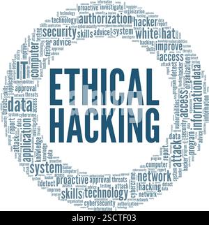 Ethical Hacking word cloud conceptual design isolated on white ...