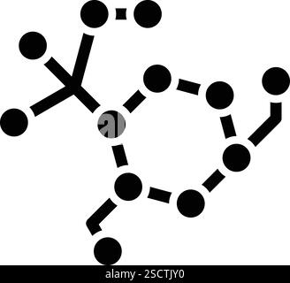 Molecule icon vector, filled flat sign, solid pictogram isolated on ...