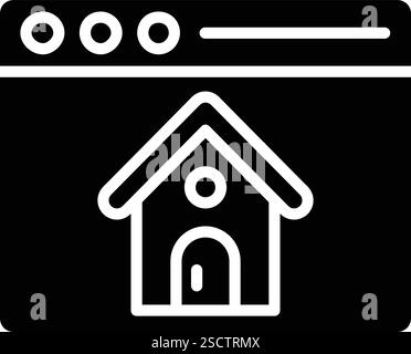 Homepage icon vector, filled flat sign, solid pictogram isolated on ...