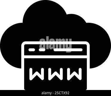 Browser icon vector, filled flat sign, solid pictogram isolated on ...