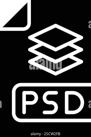 Photoshop file line icon, graphic resource template, vector ...