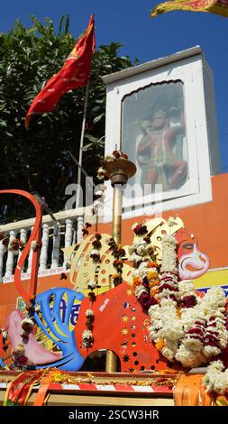 Temple of Lord Hanuman in Udaipur, Rajasthan, India, Asia Stock Photo ...
