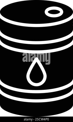 Oil Barrel icon vector, filled flat sign, solid pictogram isolated on white, logo illustration ...