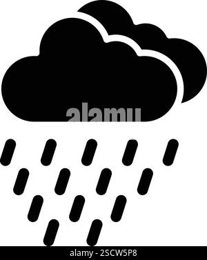 Rain icon vector, filled flat sign, solid pictogram isolated on white ...