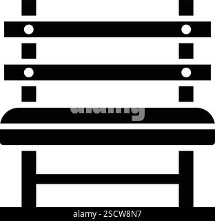 Bench icon vector, filled flat sign, solid pictogram isolated on white ...