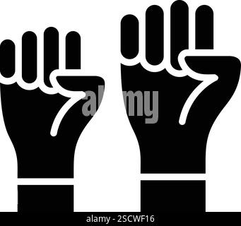 Protest icon vector, filled flat sign, solid pictogram isolated on ...