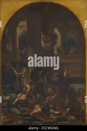 Eugène Delacroix - Heliodorus driven from the temple 1861 Stock Photo ...