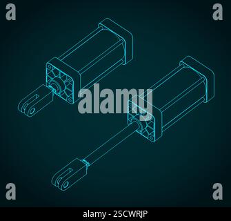Blueprints. Mechanical drawings. Engineering illustrations. Technical ...