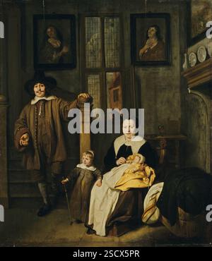 A 1640 oil painting by Thomas de Keyser depicting a seated man ...