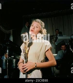 A portrait of jazz singer June Christy, captured in 1947 or 1948 ...
