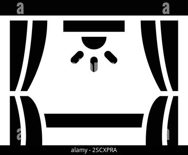 stage line icon, outline symbol, vector illustration, concept sign ...