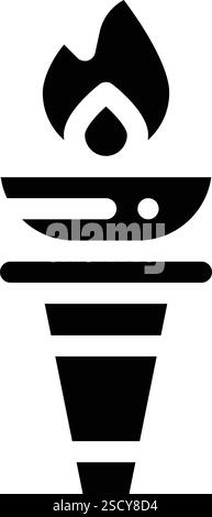 flame fire glyph icon vector illustration Stock Vector Image & Art - Alamy