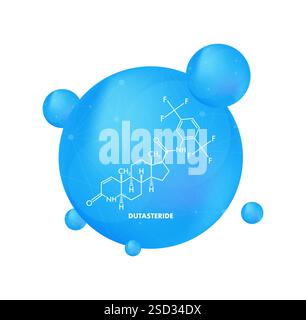 Molecular spheres on transparent background. Bubbles of chemical ...