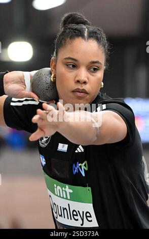 Yemisi Ogunleye (Germany) during the shot put final during the World ...