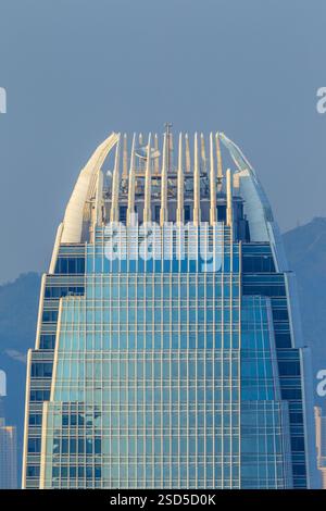 The ICC, Hong Kong's tallest building, towers above the high-density ...