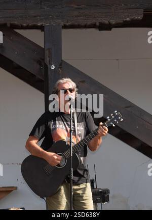 famous Serbian singer Kiki Lesandric sings in the park outdoors Stock ...