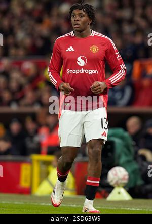 Manchester, UK. 7th Feb, 2025. Patrick Dorgu of Manchester United ...