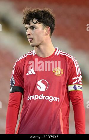 Manchester United defender Tyler Fredricson (55) during the Manchester ...