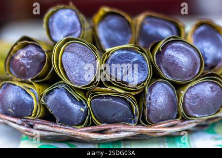 Sayongsong, a traditional conical dessert from Surigao made with ground ...