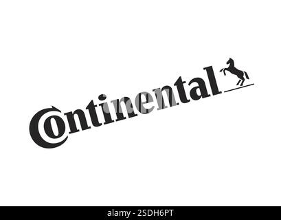 Rotated to left, Continental Symbol, Industrial, Logo Stock Photo - Alamy