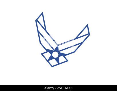 Rotated to right, Logo U.S. Air Force, Logo Stock Photo - Alamy