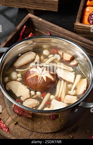 Base for Sichuan hot pot soup (Huoguo), Chengdu, Sichuan, People's ...