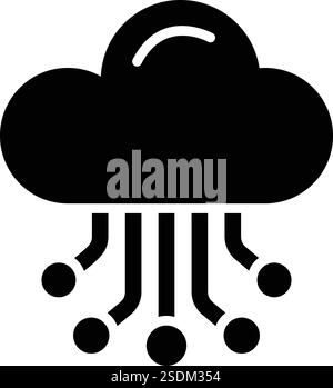 Hosting icon vector, filled flat sign, solid pictogram isolated on white, logo illustration ...