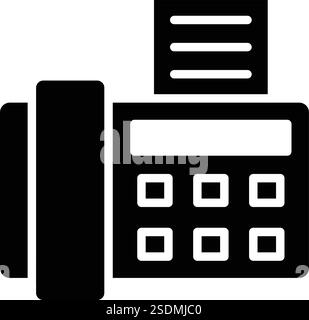 Fax icon vector, filled flat sign, solid pictogram isolated on white ...