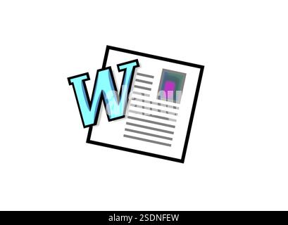 Microsoft Word Logo 1995, Software, Old Logo from 1995 Stock Photo - Alamy