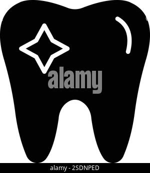 Tooth cleaning icon. Flat illustration of tooth cleaning vector icon ...